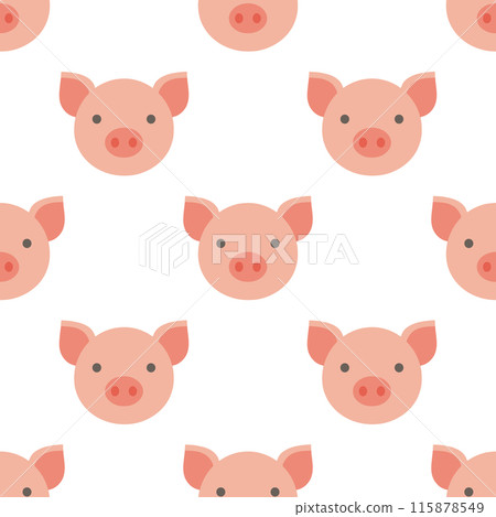 Simple pig pattern illustration - Stock Illustration [115878549] - PIXTA