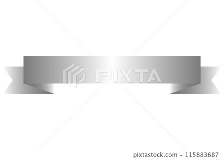 illustration of silver ribbon - Stock Illustration [115883687] - PIXTA