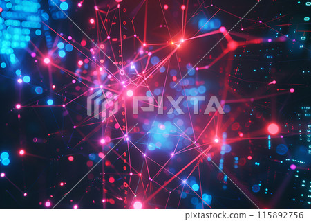 Multi coloured network communications...-插圖素材 [115892756] - PIXTA圖庫