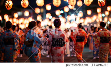 Japanese Bon dance - Stock Illustration [115896018] - PIXTA