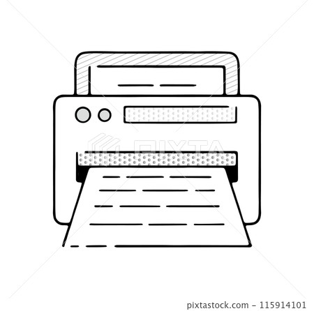 Simple printer - Stock Illustration [115914101] - PIXTA