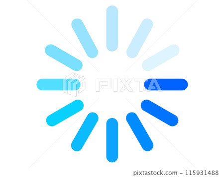 Simple light blue and blue loading icon - Stock Illustration [115931488 ...