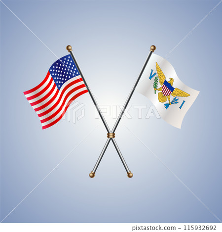 United States and Us Virgin Islands flags... - Stock Illustration ...