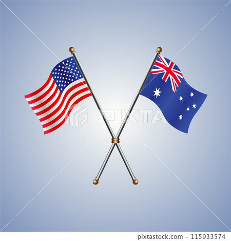 United States and Australia flags relations-插圖素材 [115933574] - PIXTA圖庫