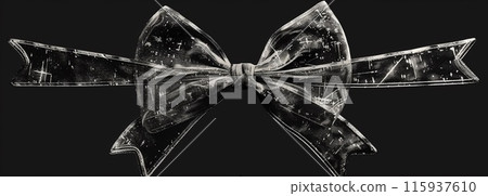 Cool grungy y2k bow set negative photocopy... - Stock Illustration ...