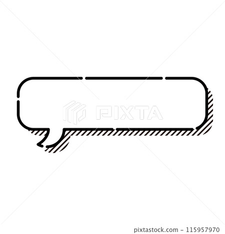 Simple speech bubble Horizontal dashed line... - Stock Illustration ...