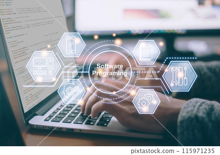Program development environment Software... - Stock Illustration [115971235] - PIXTA