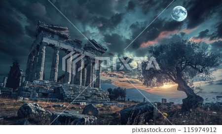Greek Temple Background