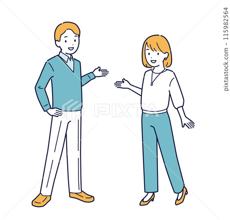 Illustration of a business person giving an... - Stock Illustration ...