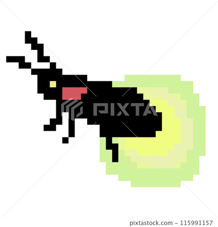 Pixel art Animal illustration Firefly - Stock Illustration [115991157 ...