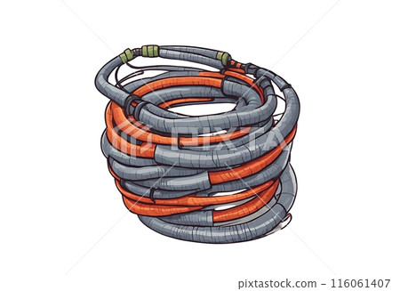 Pile of old electrical wire.Cartoon Abstract... - Stock Illustration ...