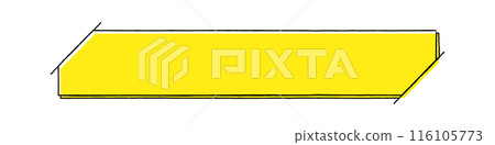 Yellow banner analog feel frame - Stock Illustration [116105773] - PIXTA