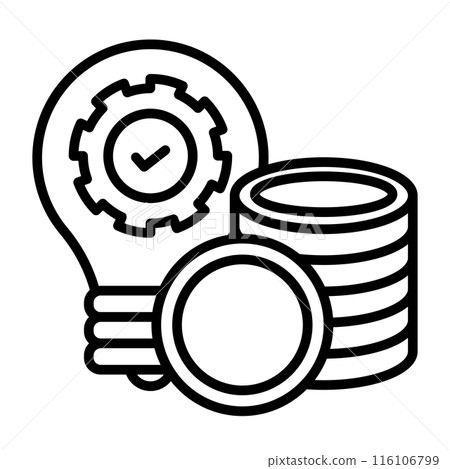 An icon representing innovation investment. - Stock Illustration ...