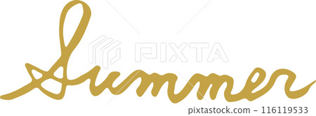 Summer English Cursive - Stock Illustration [116119533] - PIXTA