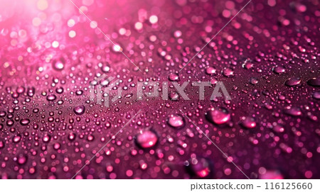 Vibrant Pink Water Droplets on Surface - Stock Illustration [116125660 ...