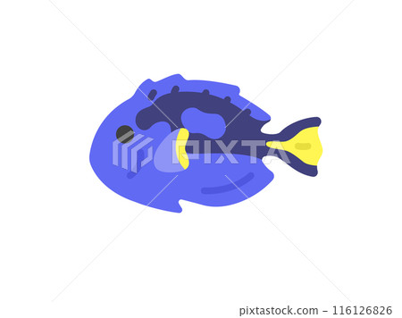 Illustration of a blue tang icon - Stock Illustration [116126826] - PIXTA