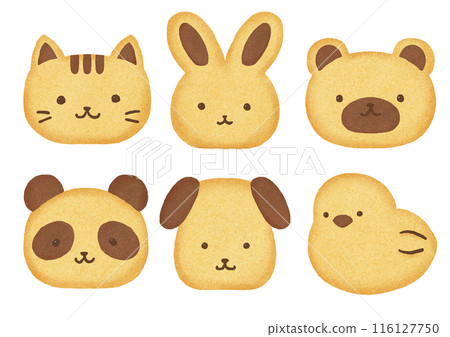 Cute animal cookies illustration - Stock Illustration [116127750] - PIXTA
