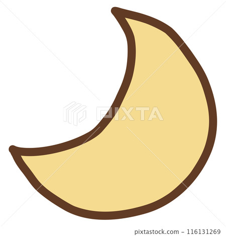 Simple moon icon - Stock Illustration [116131269] - PIXTA