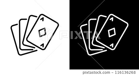 Simple playing card line icon - Stock Illustration [116136268] - PIXTA