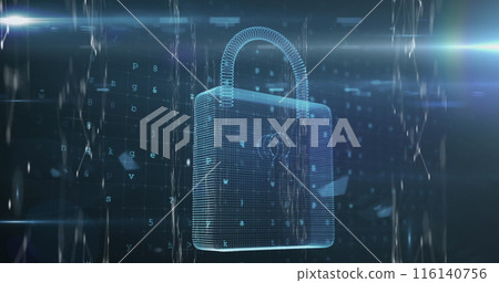 Image of digital interface data processing with... - Stock Illustration [116140756] - PIXTA