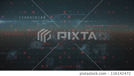 Image of data processing over black background - Stock Illustration ...