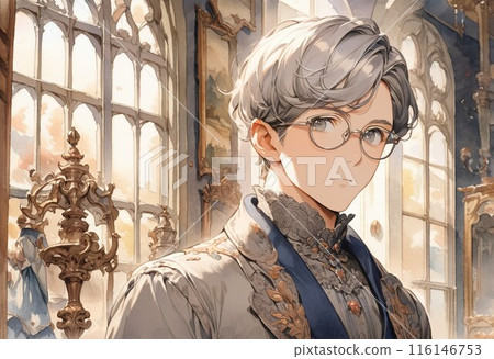 Aristocratic man (with glasses) - Stock Illustration [116146753] - PIXTA