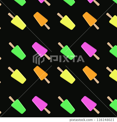 Seamless repeating pattern of ice cream... - Stock Illustration ...
