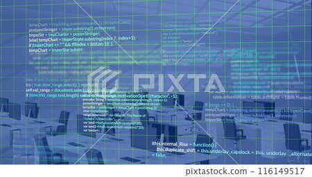 Image of data processing over grid network... - Stock Illustration ...