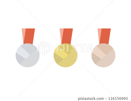 Simple medal illustration material - Stock Illustration [116150993] - PIXTA
