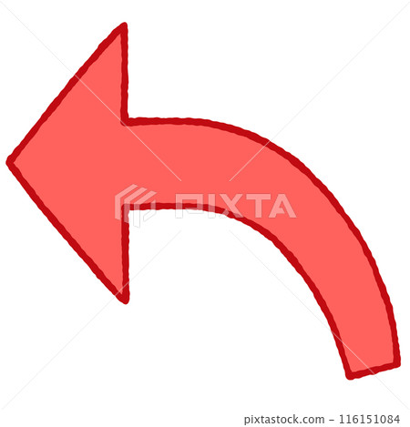 Simple red arrow illustration - Stock Illustration [116151084] - PIXTA