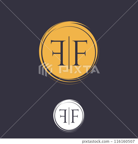 Vector luxury style letter FF logo monogram... - Stock Illustration ...