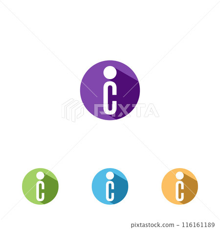 Simple letter iC logo design template - Stock Illustration [116161189 ...