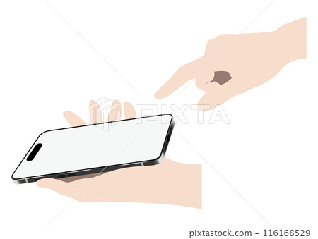 Hand to operate smartphone - Stock Illustration [116168529] - PIXTA