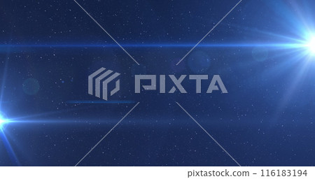 Image of lights blinking over blue background - Stock Illustration ...
