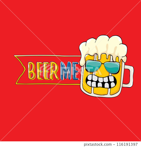 BEER ME vector concept illustration or summer... - Stock Illustration ...