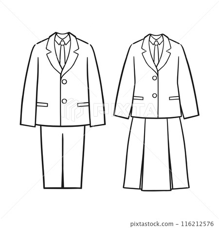 Coloring School Uniform Girls ' School Uniforms. A Blouse With A Tie
