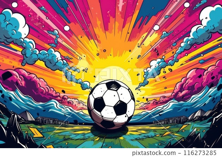 soccer stadium football doodle art illustration...-插圖素材 [116273285 ...