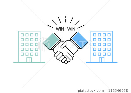 Illustration depicting a win-win transaction - Stock Illustration ...