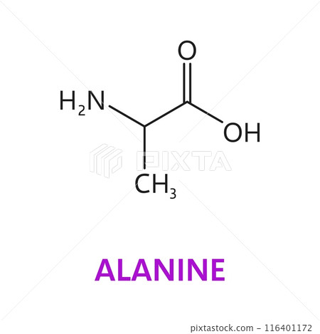 Alanine amino acid chemical molecules,... - Stock Illustration ...
