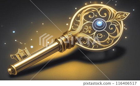 A magic key that looks like it could appear in... - Stock Illustration ...