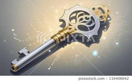 A magic key that looks like it could appear in... - Stock Illustration ...