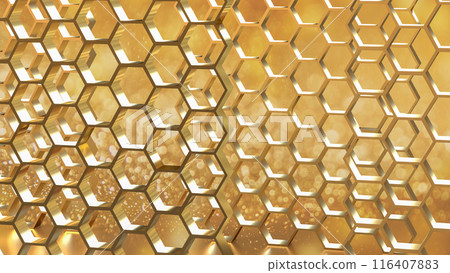 The Gold Hive for Abstract luxury Background...-插圖素材 [116407883] - PIXTA圖庫