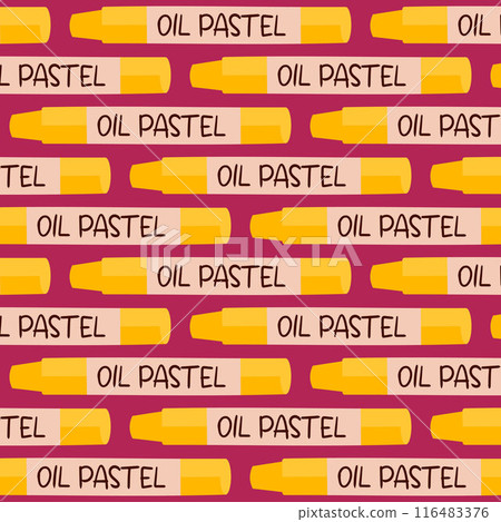 Seamless pattern with oil pastel, repeating... - Stock Illustration ...