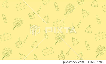 Sauna line drawing illustration background - Stock Illustration ...