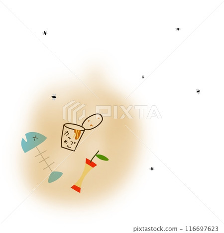 Garbage and gnats - Stock Illustration [116697623] - PIXTA