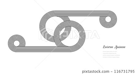 Geometry Abstract Stripe Loop Circle Line... - Stock Illustration ...