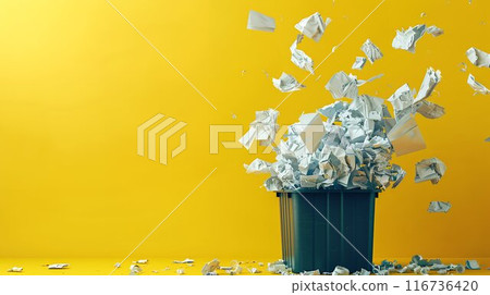 A large amount of discarded paper waste - Stock Illustration [116736420 ...