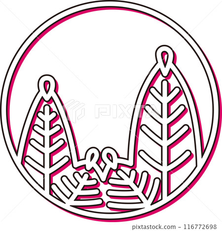 Color-Shaded Circular Mini Hanafuda Cards -... - Stock Illustration ...