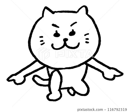 Cute female cat character's daily life... - Stock Illustration ...