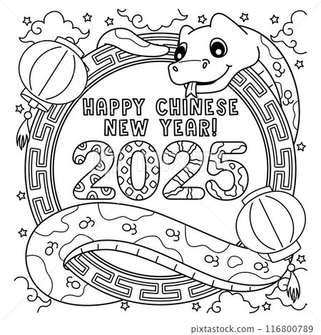 Coloring Picture Snake 2025 Year Of The Snake Coloring Pages Made